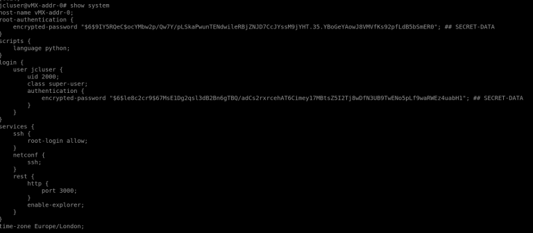 Junos Configuration Basics – Alex Wilkins Technology Portfolio